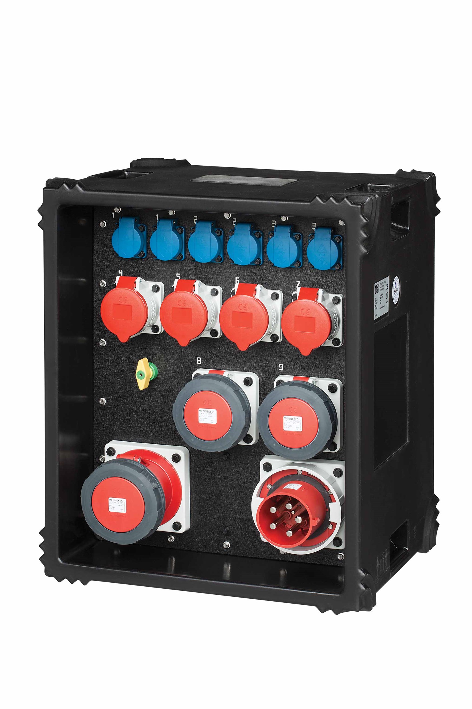 CG-Equipment - VER12 - Verdeelkast 125A- 6x Shuco/4x 32A5p/2x 63A5p